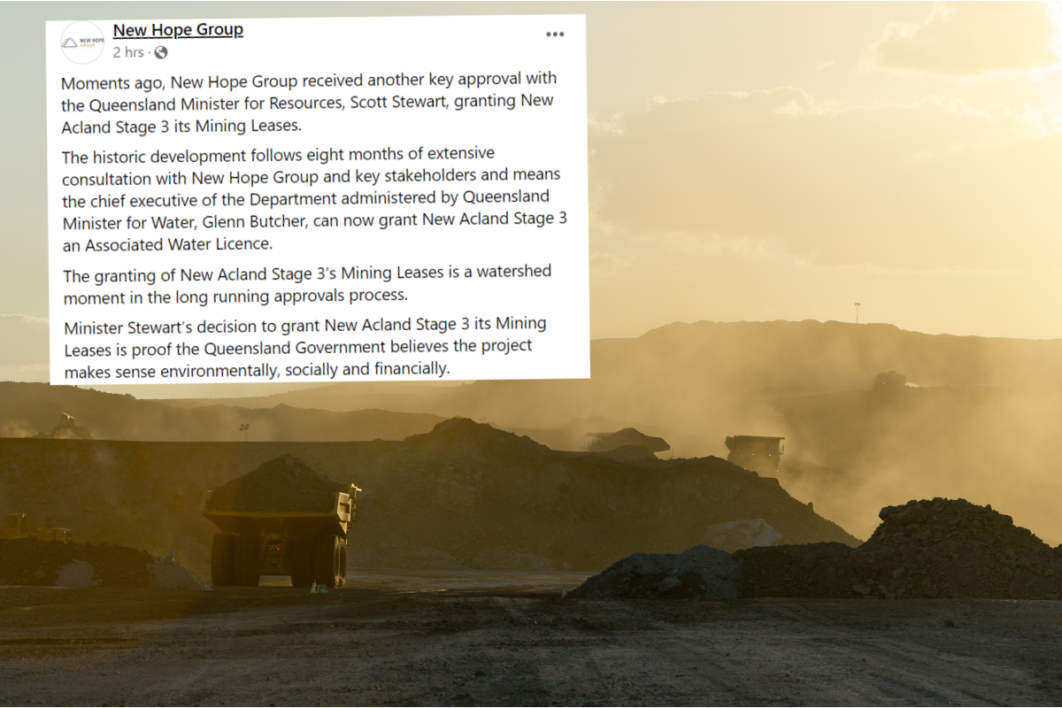 'Watershed moment': New Acland coal mine gets key approval