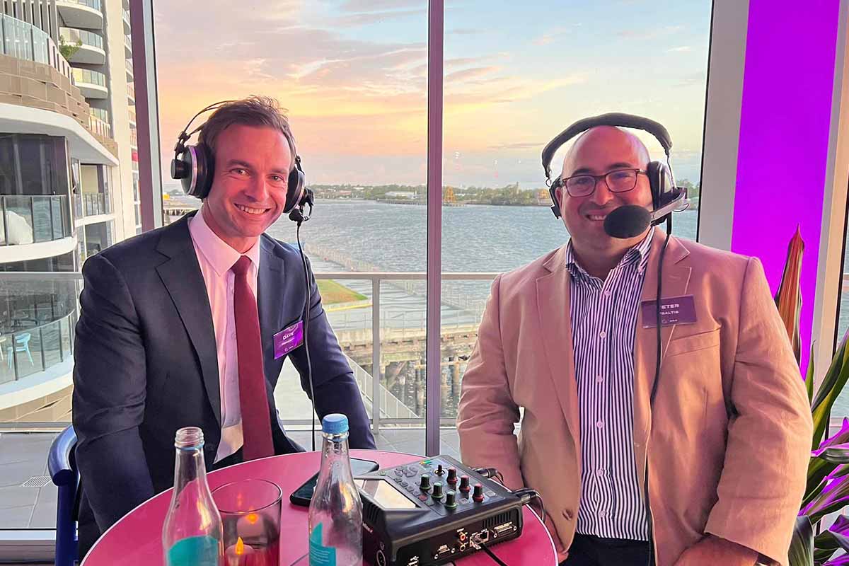 Peter Psaltis broadcasts LIVE at the Broncos 2023 Season Launch