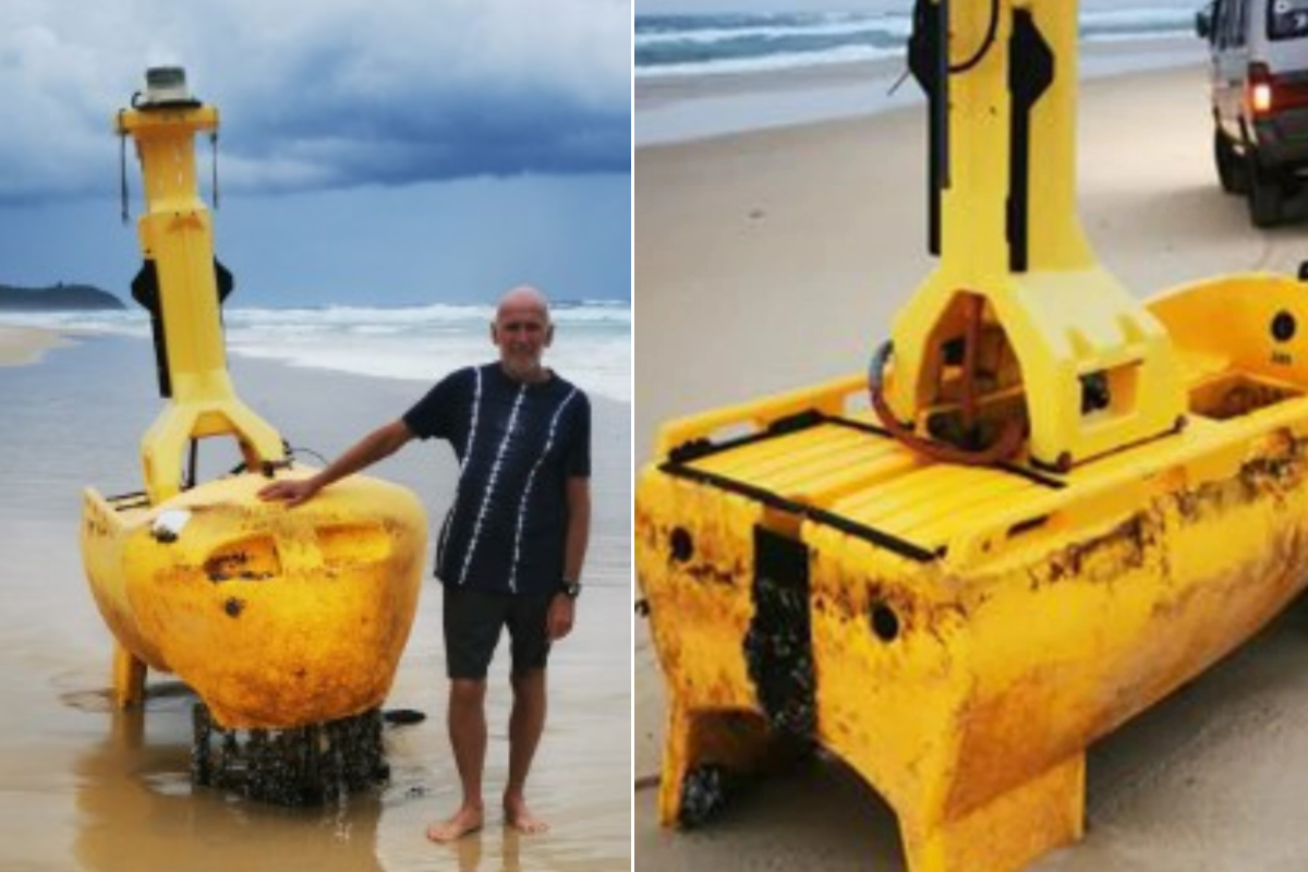 Mysterious object resembling mini-sub washes up on QLD beach