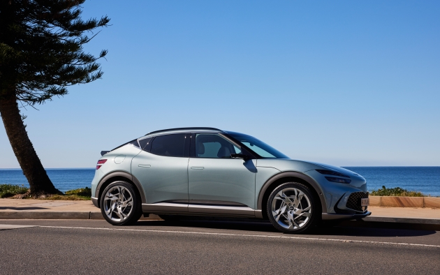 GENESIS Small GV60 Electric SUV - best to hang onto your hat - 4BC